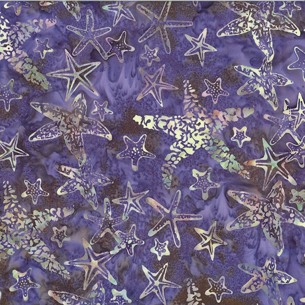 Hoffman Batik, Alaska, Starfish, Eggplant