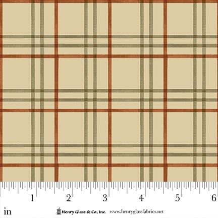 Henry Glass, Hello Pumpkin, Plaid, Tan