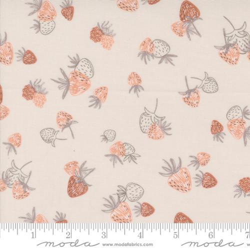 Moda Fabrics, Chirp Sweet Memories, Strawberries on Tan
