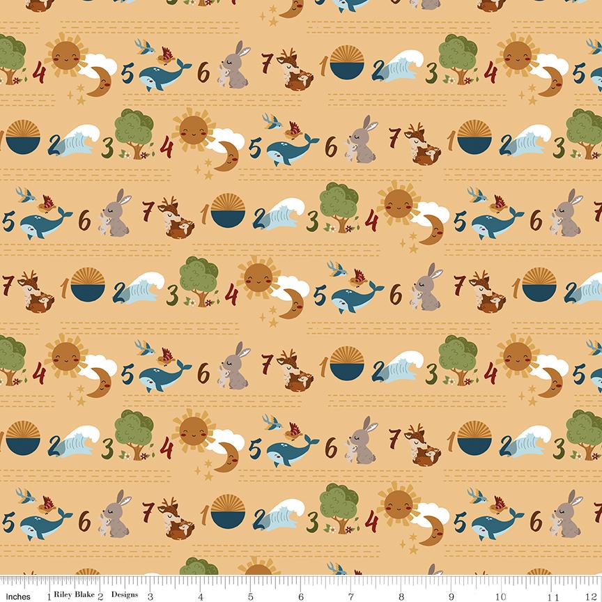 Riley Blake, Created With Love, Seven Days, Sunshine