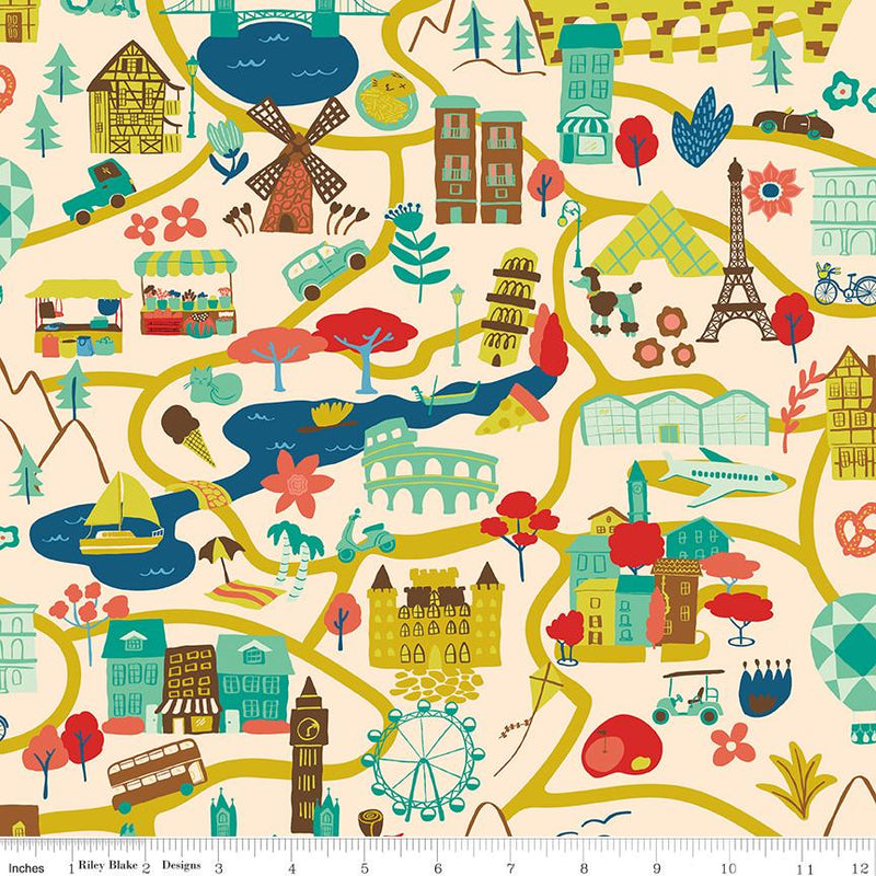 Riley Blake, The Genesis Of A Journey, It Takes A Village, Cream