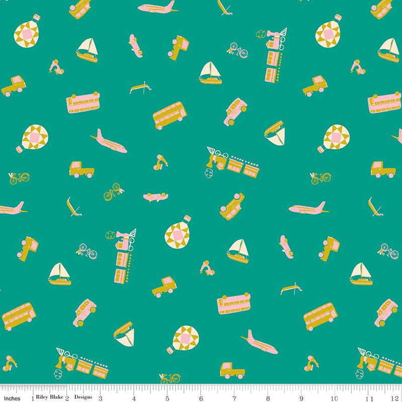 Riley Blake, The Genesis Of A Journey, Modes of Travel, Teal