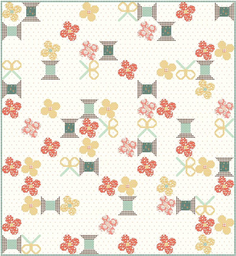 Snips & Blossoms Quilt Pattern, Lamb Farm Designs