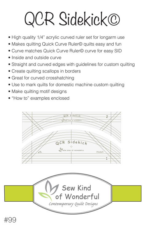 QCR Sidekick Ruler for Longarm Quilting